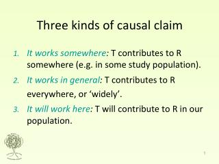 PPT - Three kinds of causal claim PowerPoint Presentation, free ...