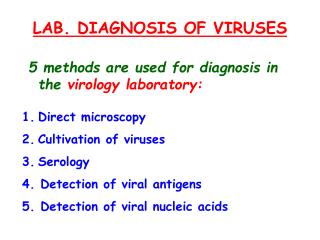 PPT - Laboratory Diagnosis of Viral Infection PowerPoint Presentation ...