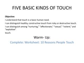 PPT - GOOD TOUCH/BAD TOUCH PowerPoint Presentation - ID:202519