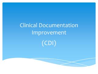 PPT - Clinical Documentation Improvement PowerPoint Presentation, free ...