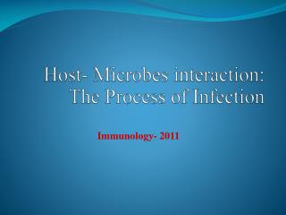 PPT - Host- Microbes interaction: The Process of Infection PowerPoint ...