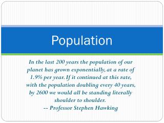PPT - Population PowerPoint Presentation, free download - ID:2182055
