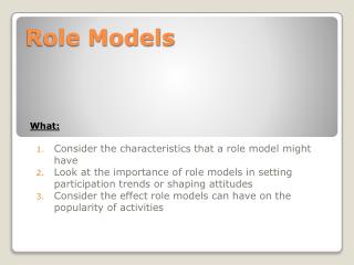 PPT - Role Models PowerPoint Presentation, free download - ID:2183419