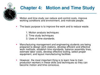 PPT - Chapter 4: Motion and Time Study PowerPoint Presentation, free ...