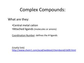 PPT - Complex Compounds: PowerPoint Presentation, free download - ID ...
