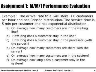 PPT - Assignment 1: M/M/1 Performance Evaluation PowerPoint ...