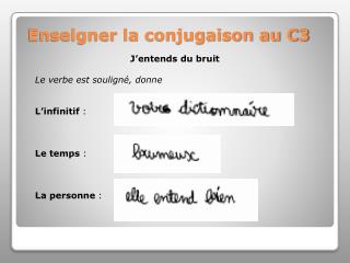 PPT - LE VERBE - CP PowerPoint Presentation - ID:4094776