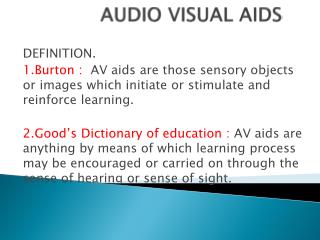 PPT - AUDIO VISUAL AIDS PowerPoint Presentation, free download - ID:2280163
