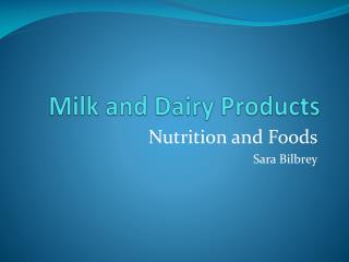 PPT - Milk and Dairy Products PowerPoint Presentation, free download ...