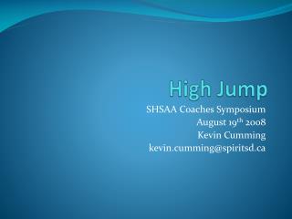 PPT - High Jump PowerPoint Presentation, free download - ID:2367994