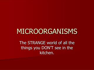 PPT - MICROORGANISMS PowerPoint Presentation, free download - ID:2373631