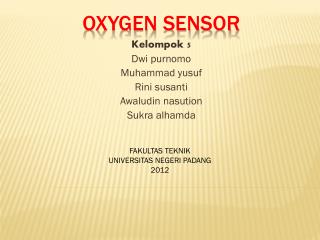 PPT - OXYGEN SENSOR PowerPoint Presentation, free download - ID:2386622