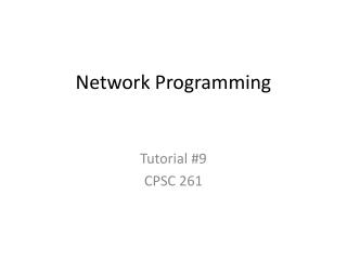 PPT - Network Programming PowerPoint Presentation, free download - ID ...