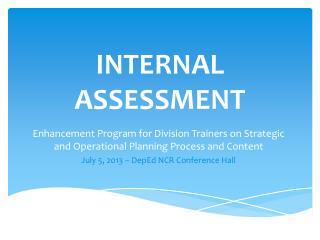 PPT - INTERNAL ASSESSMENT PowerPoint Presentation, free download - ID ...
