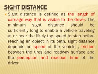 PPT - Sight Distance PowerPoint Presentation, free download - ID:2398129