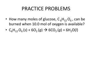 PPT - PRACTICE PROBLEMS PowerPoint Presentation, free download - ID:2428132