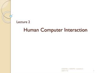 PPT - Human Computer Interaction PowerPoint Presentation, free download ...