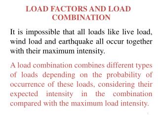 PPT - LOAD FACTORS AND LOAD COMBINATION PowerPoint Presentation, free ...
