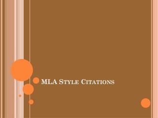 PPT - MLA Style Citations PowerPoint Presentation, free download - ID ...