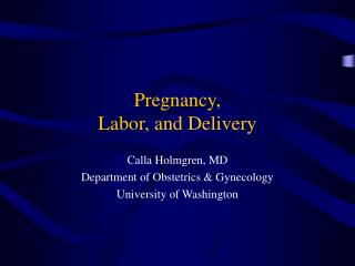 PPT - Pregnancy, Labor, and Delivery PowerPoint Presentation, free ...