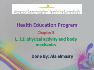 PPT - Health Education Program PowerPoint Presentation, free download ...