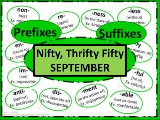 PPT - Nifty, Thrifty Fifty SEPTEMBER PowerPoint Presentation, free ...