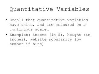 PPT - Quantitative Variables PowerPoint Presentation, free download ...
