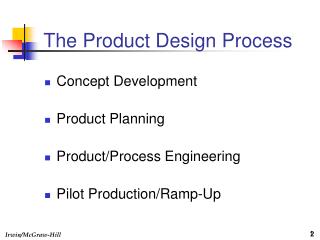 PPT - Operations Management Product Design and Process Selection ...