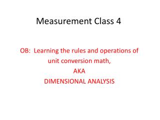 PPT - Measurement Class 4 PowerPoint Presentation, free download - ID ...