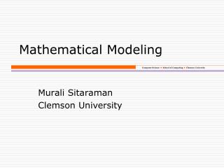 PPT - Mathematical Modeling PowerPoint Presentation, free download - ID ...