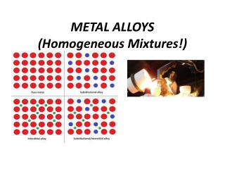 PPT - METAL ALLOYS (Homogeneous Mixtures!) PowerPoint Presentation ...