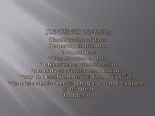 PPT - CLASSIFICATION OF DATA: FREQUENCY DISTRIBUTION PowerPoint ...