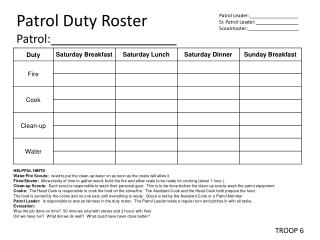 PPT - DA Form 6 Duty Roster PowerPoint Presentation - ID:3197865