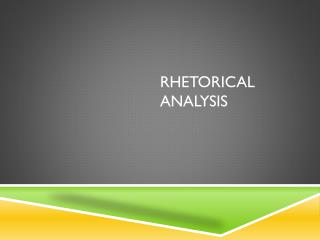 PPT - Rhetorical analysis PowerPoint Presentation, free download - ID ...