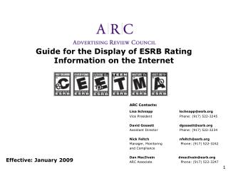 PPT - Guide for the Display of ESRB Rating Information on the Internet ...