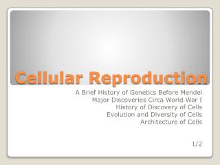 PPT - Cellular Reproduction PowerPoint Presentation, free download - ID ...