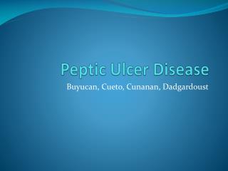 PPT - Peptic Ulcer Disease PowerPoint Presentation, free download - ID ...