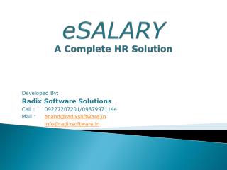 PPT - eSALARY A Complete HR Solution PowerPoint Presentation, free ...