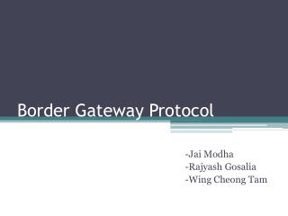 PPT - Border Gateway Protocol PowerPoint Presentation, free download ...