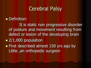 PPT - Cerebral Palsy PowerPoint Presentation, free download - ID:278904