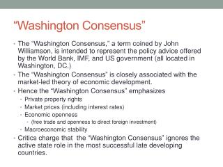 PPT - “Washington Consensus” PowerPoint Presentation, free download ...
