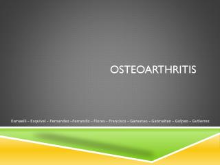 PPT - osteoarthritis PowerPoint Presentation, free download - ID:2860262