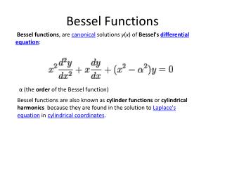 PPT - Bessel Functions PowerPoint Presentation, free download - ID:2865857