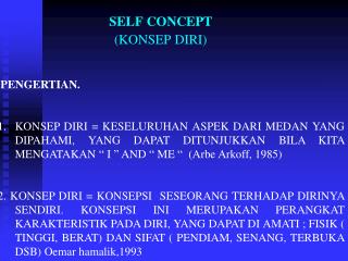 PPT - SELF CONCEPT (KONSEP DIRI) PowerPoint Presentation, free download ...