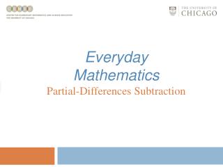 PPT - Everyday Mathematics Partial-Differences Subtraction PowerPoint ...