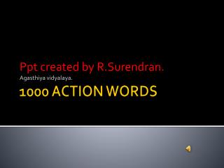 PPT - 1000 ACTION WORDS PowerPoint Presentation, free download - ID:2945274
