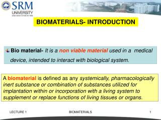 PPT - BIOMATERIALS- INTRODUCTION PowerPoint Presentation, free download ...