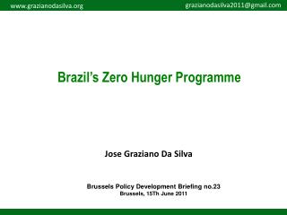 PPT - Brazil’s Zero Hunger Programme PowerPoint Presentation, free ...