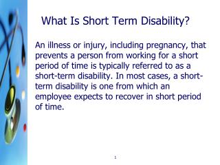 PPT - What Is Short Term Disability? PowerPoint Presentation, free ...