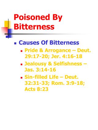 PPT - Bitterness PowerPoint Presentation - ID:5797567